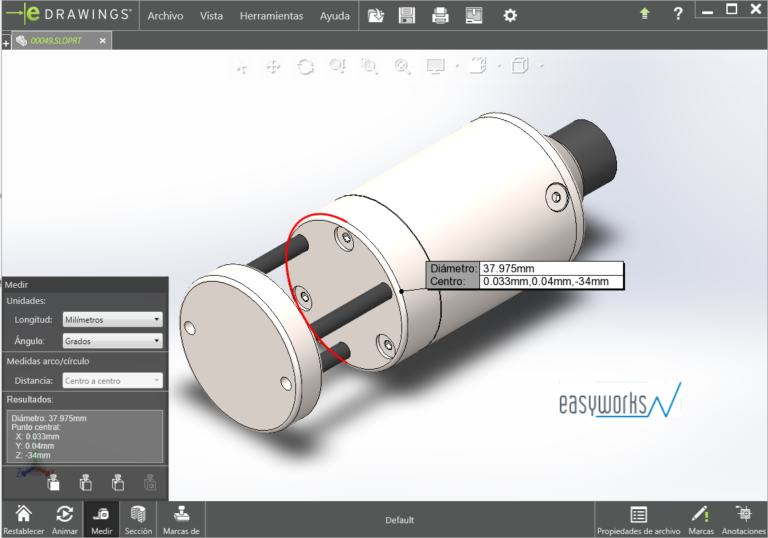 ¿Cómo se puede medir modelos 3D con eDrawings Viewer? - Easyworks