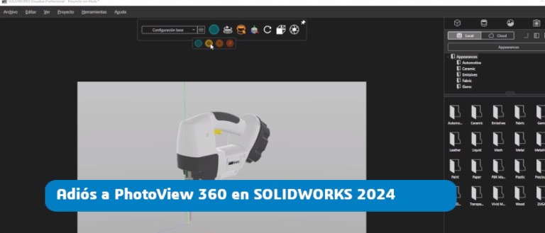 Adios a Photoview 360 en SOLIDWORKS 2024