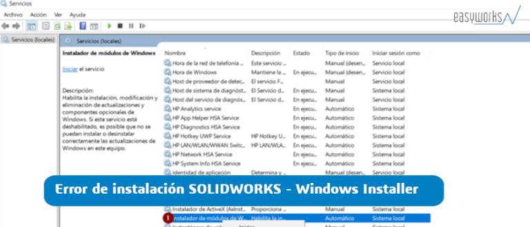 Solucionar errores con Windows Installer y SOLIDWORKS