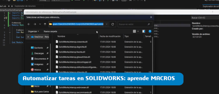 Automatizar tareas en SOLIDWORKS: aprende a usar macros